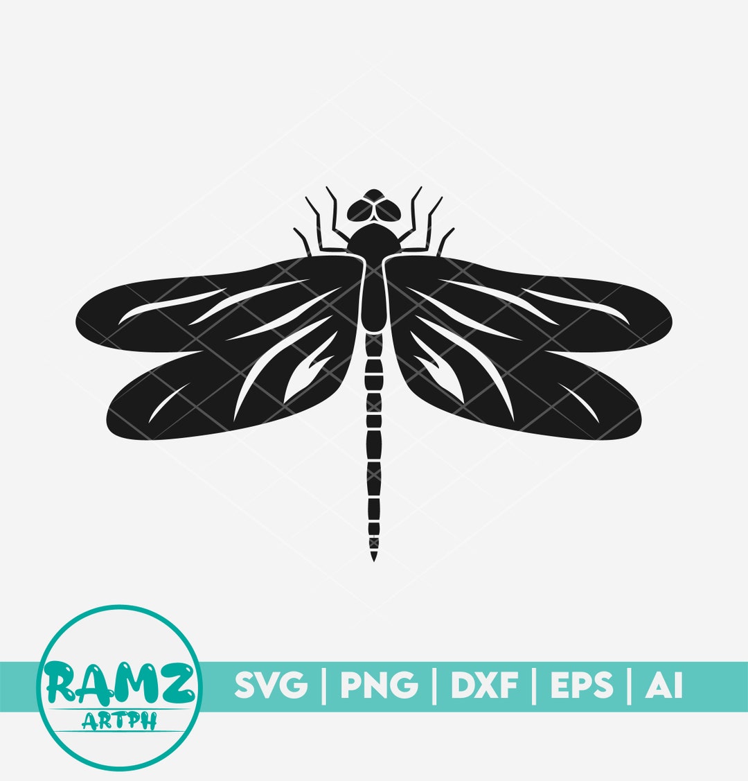Dragonfly SVG File Silhouette - Dragonfly Svg, Dragonfly Cut File ...