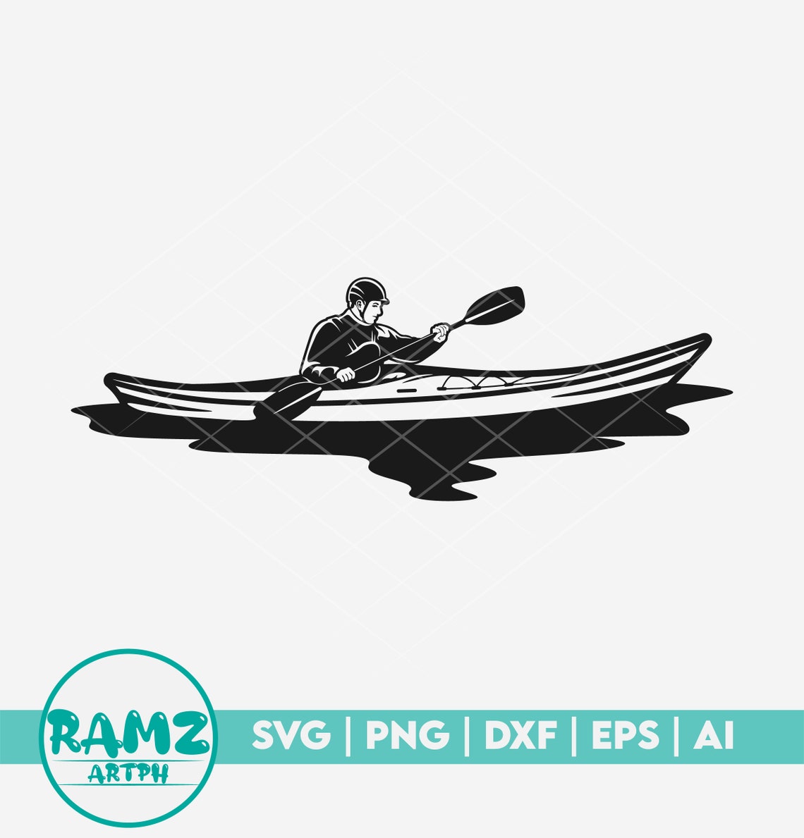 Kayak SVG File Silhouette 1 Kayak Svg Kayaking Svg Canoe - Etsy
