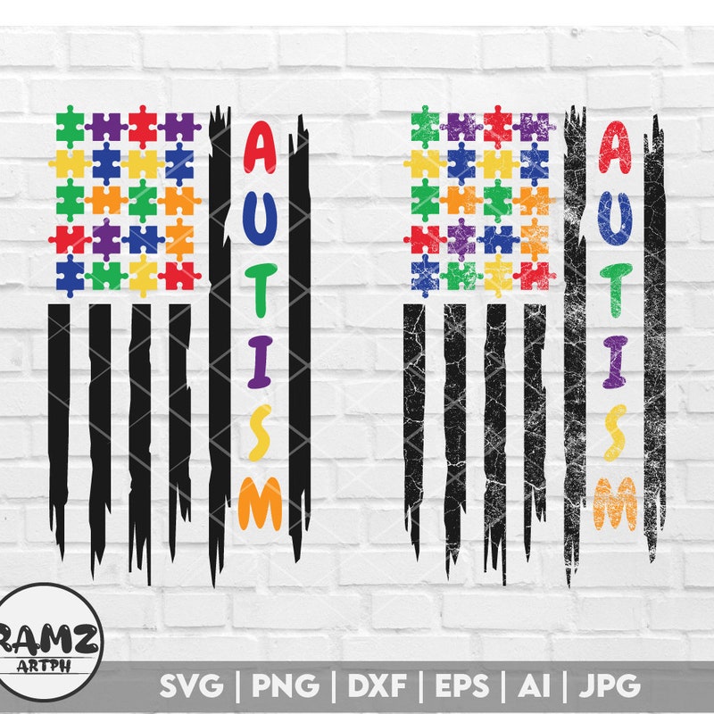 Autism Flag Svg - Etsy