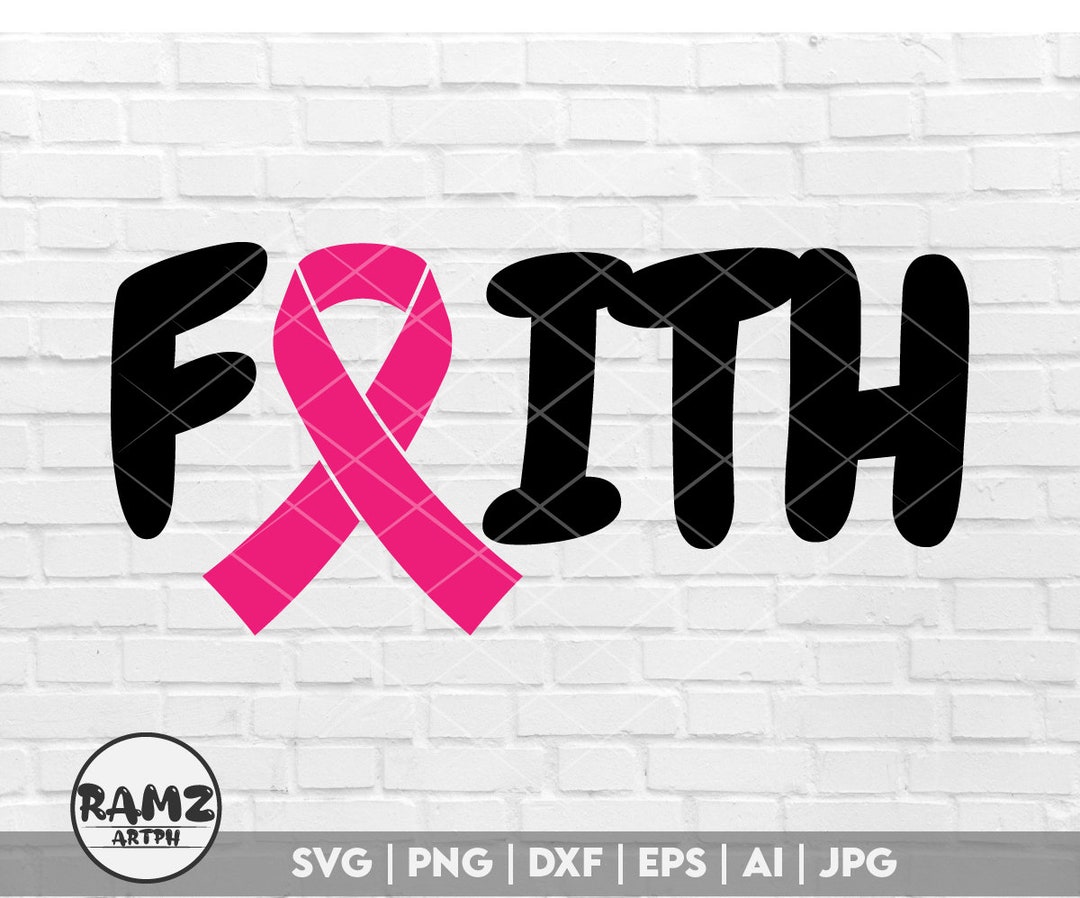 Faith Svg, Cancer Ribbon SVG, Awareness Ribbon SVG, Breast Cancer ...
