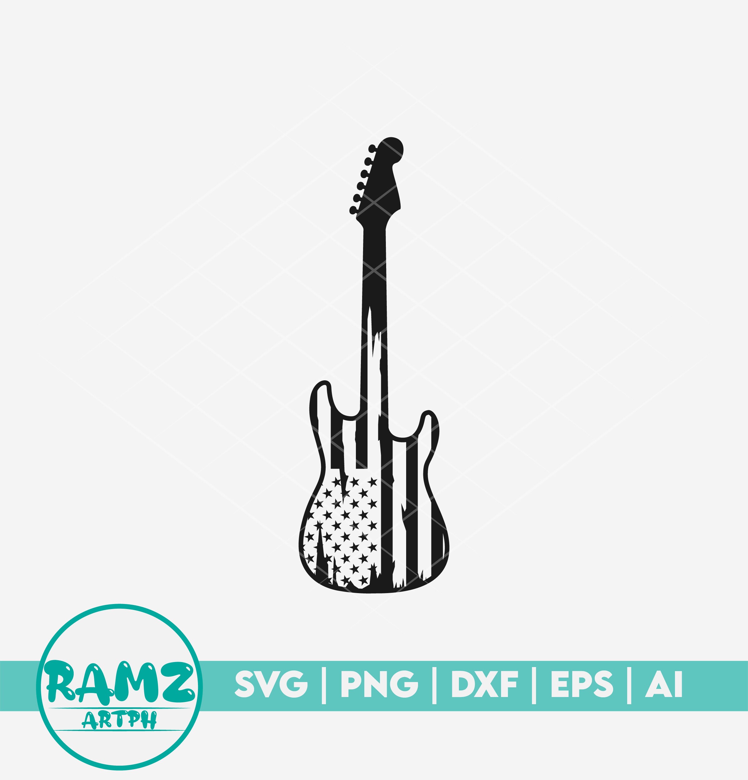 Electric Guitar SVG File USA Flag Guitar Svg Electric - Etsy