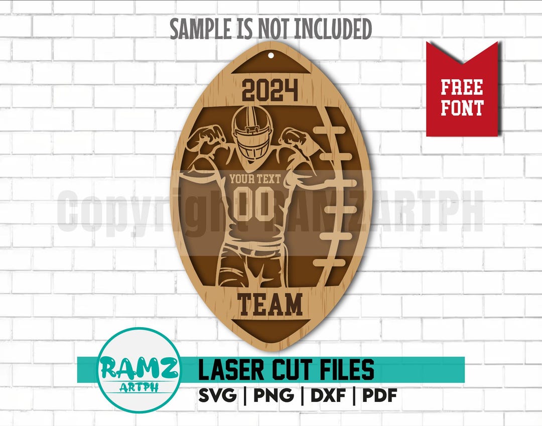 Personalized Football Ornament SVG | Custom Name Svg | Football Player ...