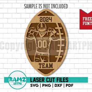 Personalized Football Ornament SVG | Custom Name Svg | Football Player ...