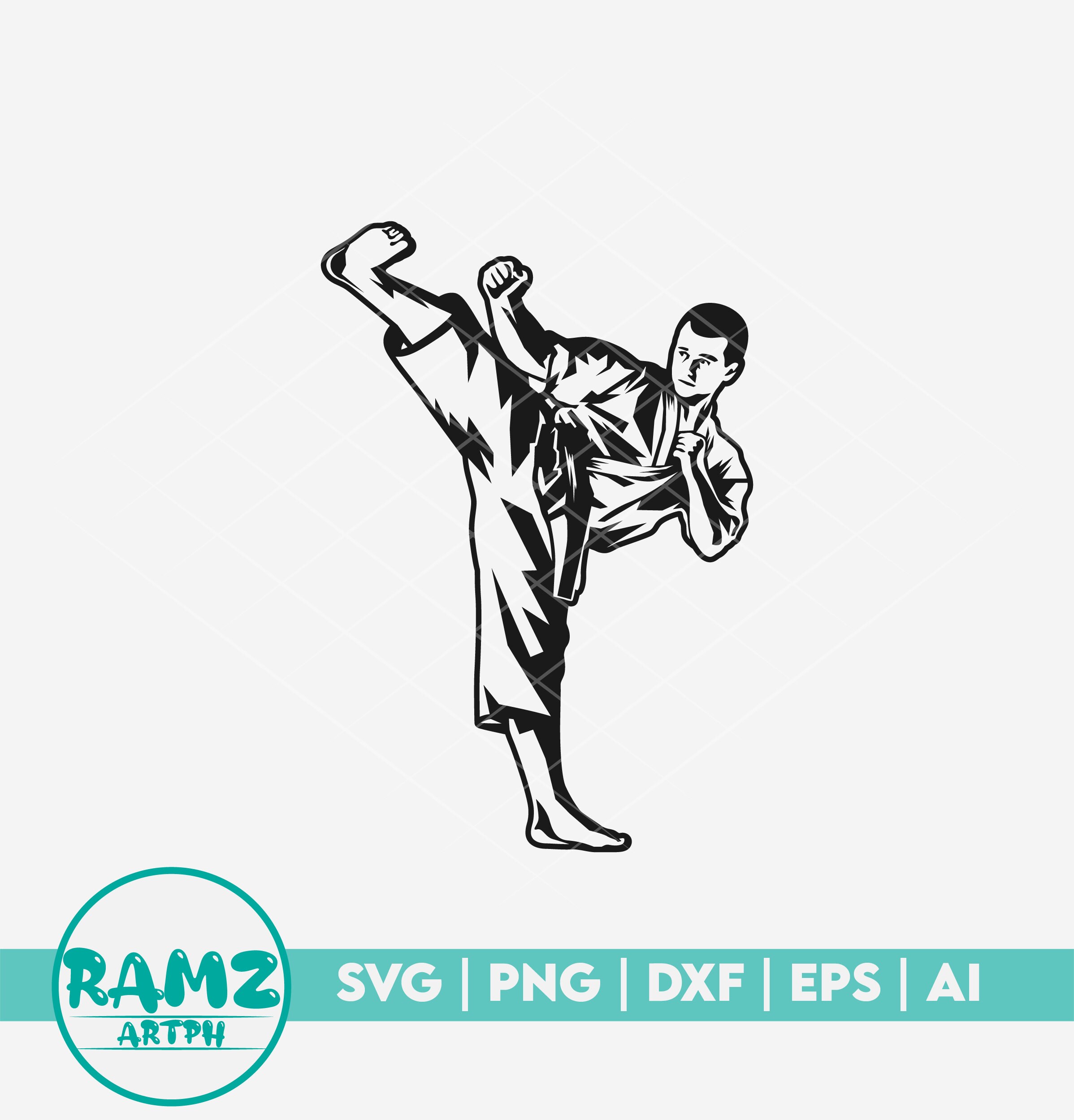 Karate SVG File Silhouette 1 - Karate Svg, Martial Arts Svg, Fighting ...