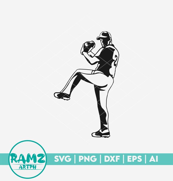 Baseball SVG File Starting Pitcher Silhouette Baseball Svg | Etsy