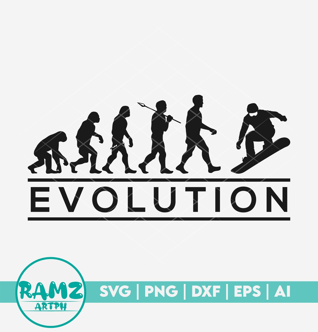Snowboard SVG File Evolution - Snowboarding Svg, Snowboard Svg, Winter ...