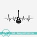 Acoustic Guitar SVG File Heartbeat - Guitar Svg, Acoustic Guitar Svg ...