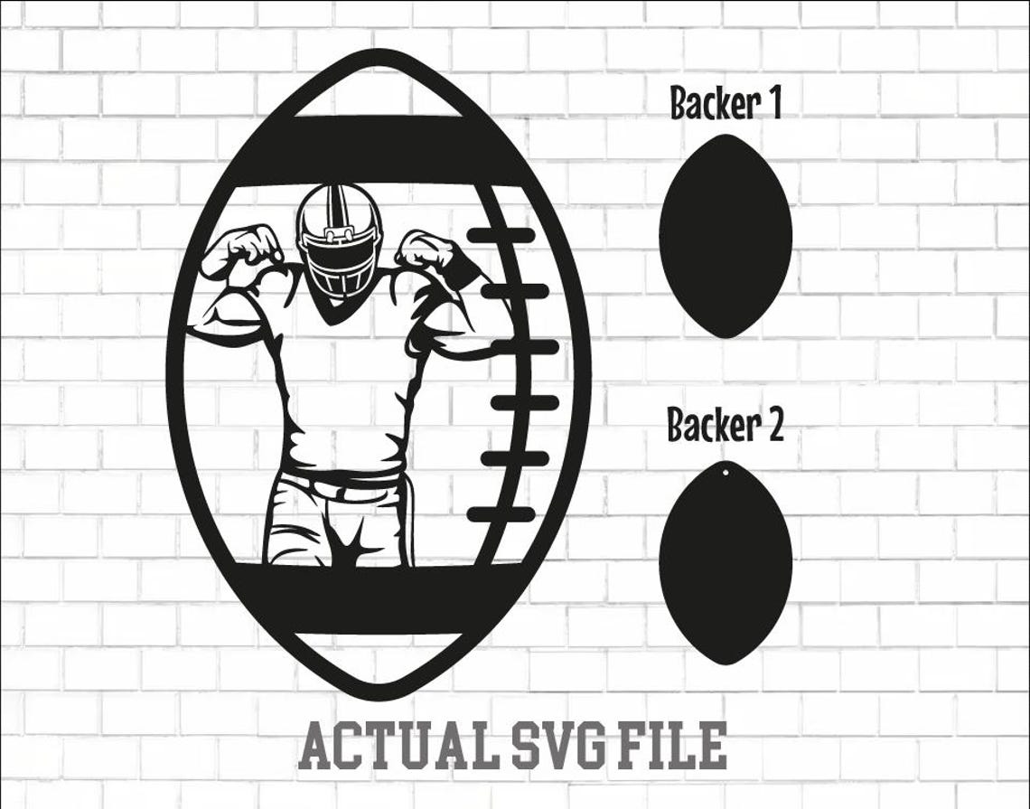 Personalized Football Ornament SVG | Custom Name Svg | Football Player ...