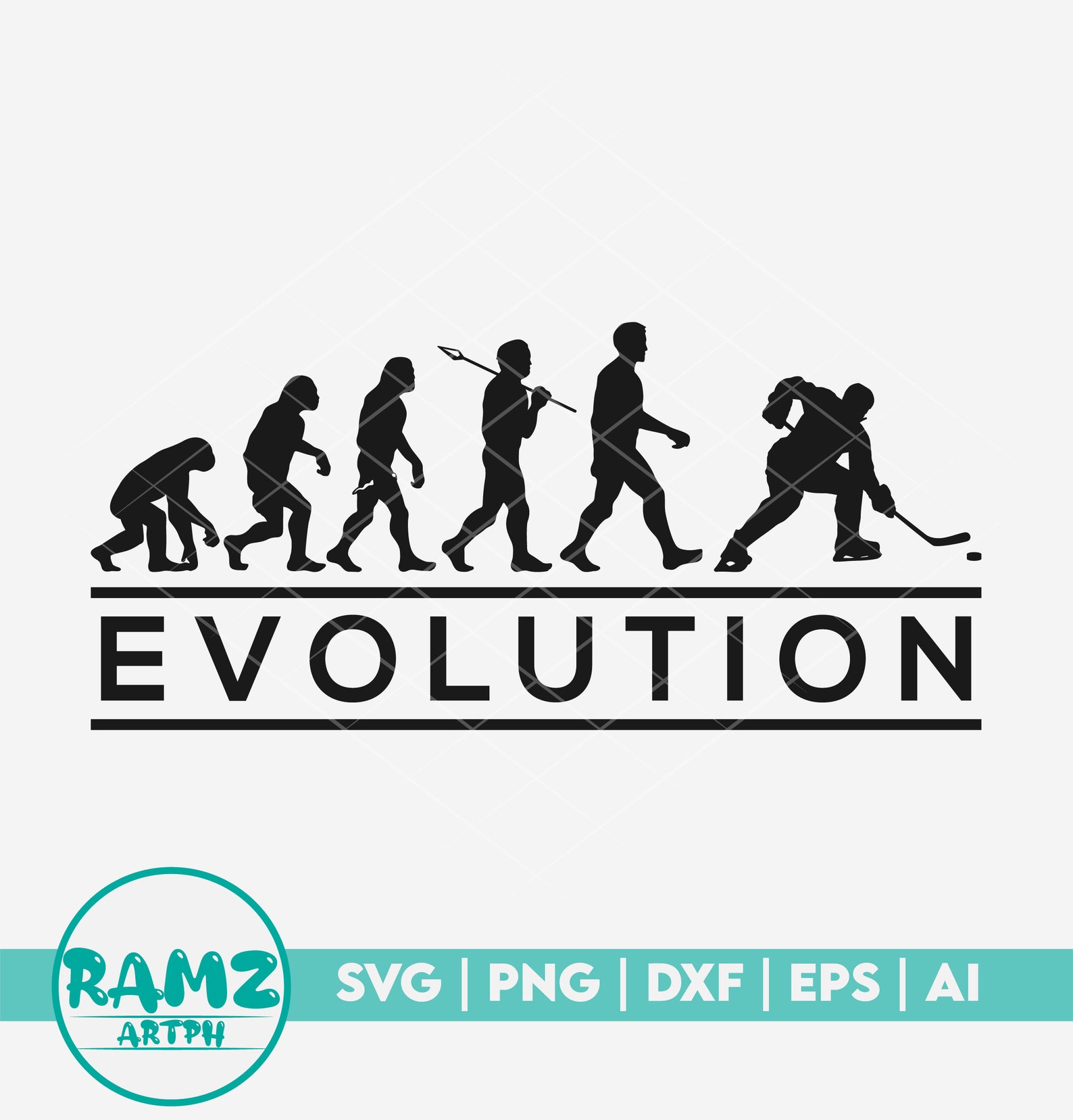 Hockey SVG File Evolution - Hockey Svg, Ice Hockey Svg, Sports Svg ...