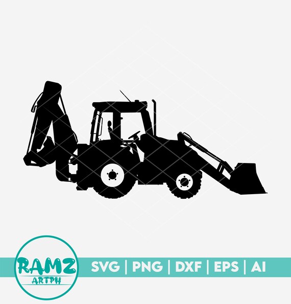 Backhoe SVG File Loader Excavator Svg Backhoe Loader Svg | Etsy