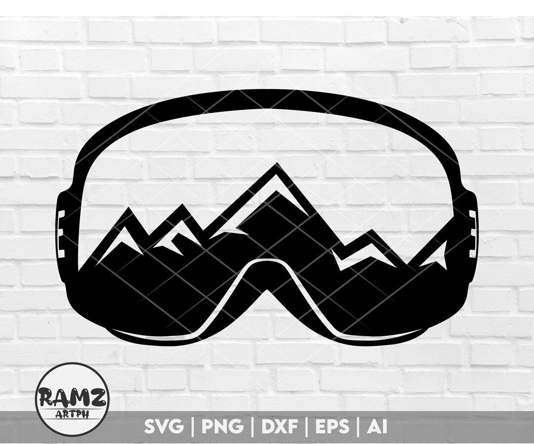 Snowboard Goggles Svg, Snowboard Svg, Mountain Svg, Winter Svg, Skiing ...