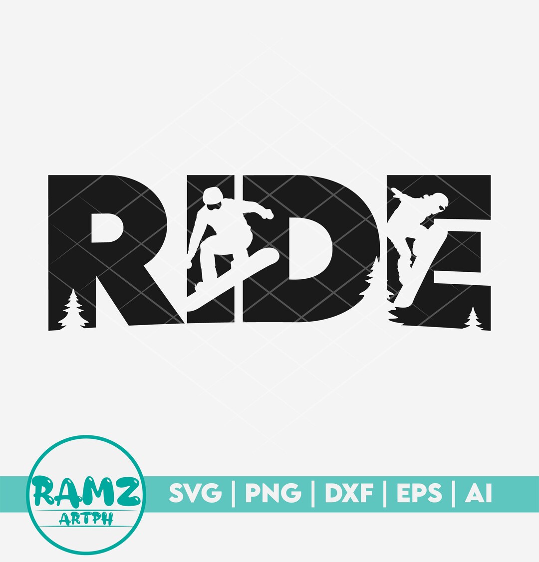 Snowboard SVG File Ride - Snowboarding Svg, Snowboard Svg, Winter Svg ...