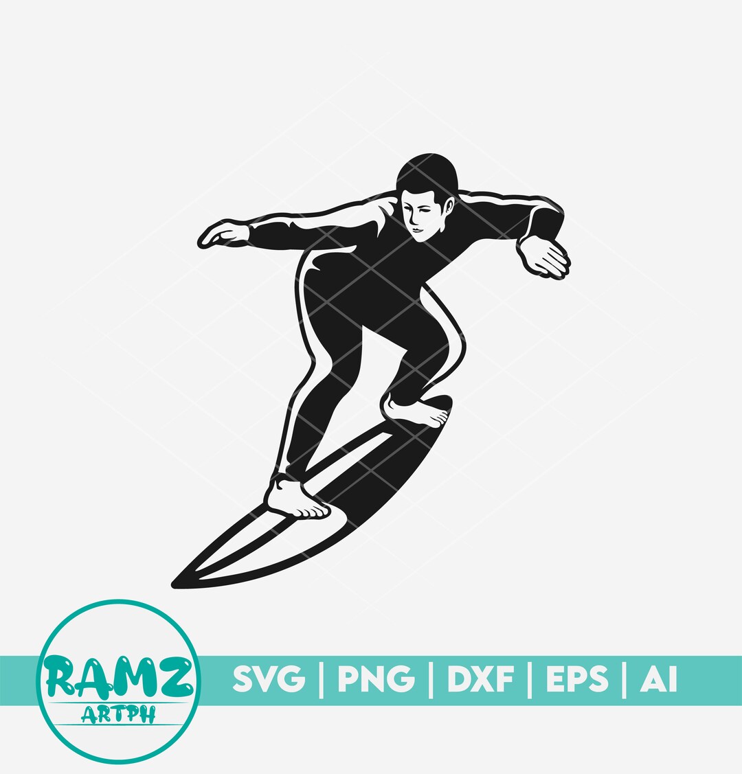 Surfing SVG File Silhouette 1 Surfing Svg, Surfer Svg, Surfboard Svg ...