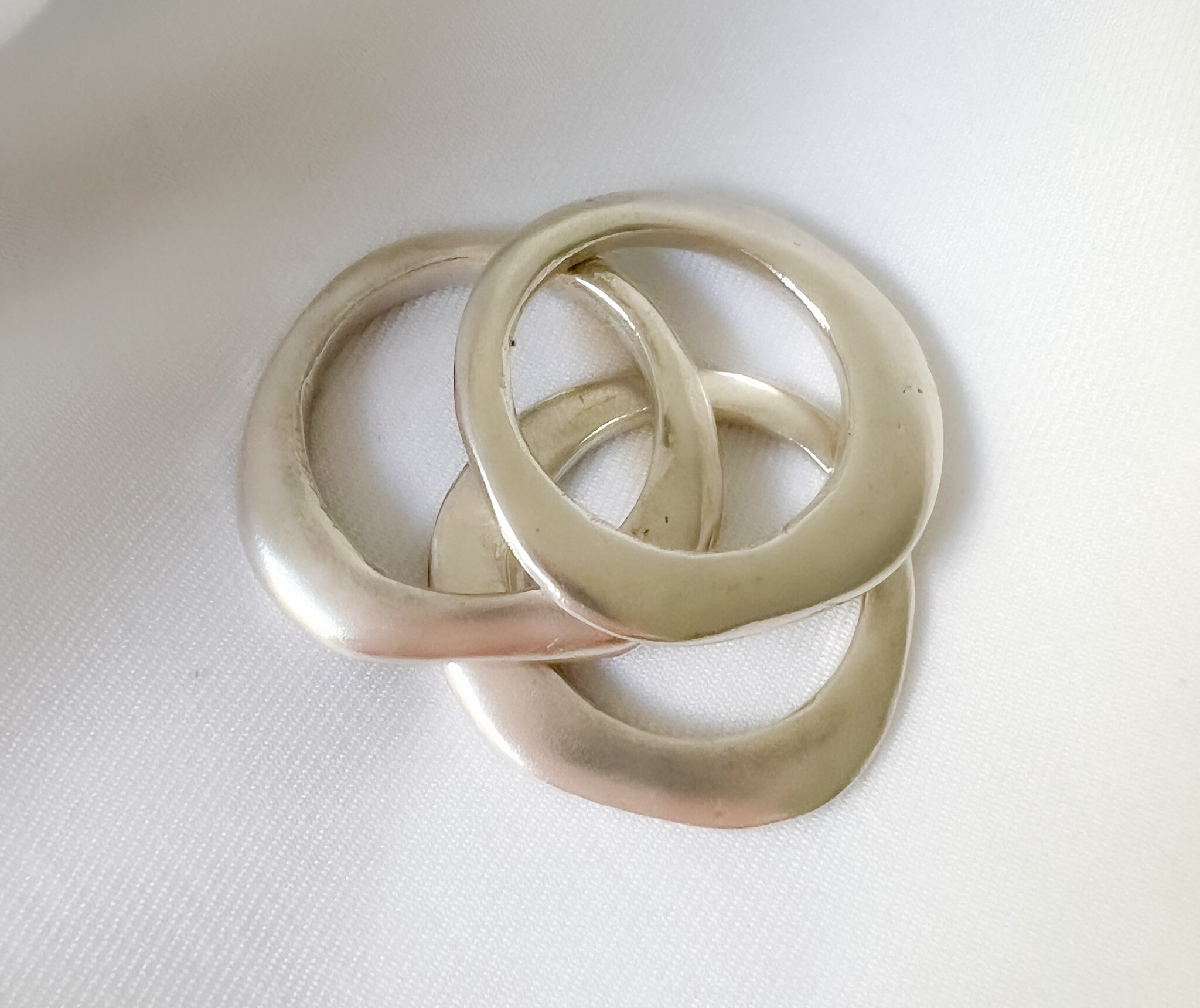 Set of 3 - Minimalist Unique Bar Ring, Rounded Edges Stackable Ring ...