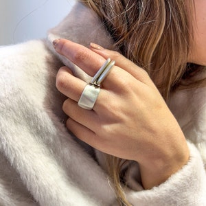 Set of 2 Unique Stacking Rings, Promise Ring for Him, Pointer Finger Ring - Etsy