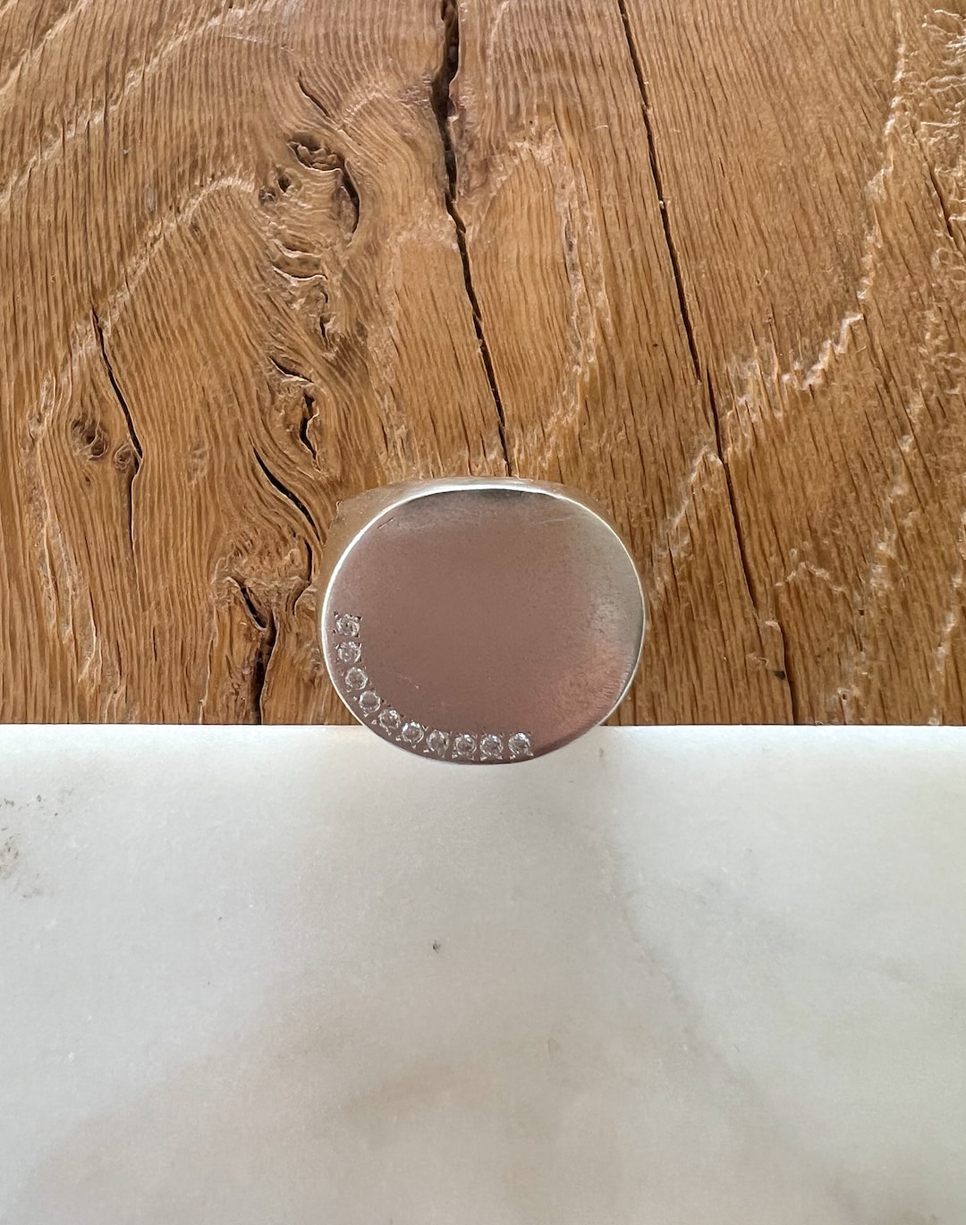 Statement Zircon Ring, Large Domed Matte Silver Ring - Etsy