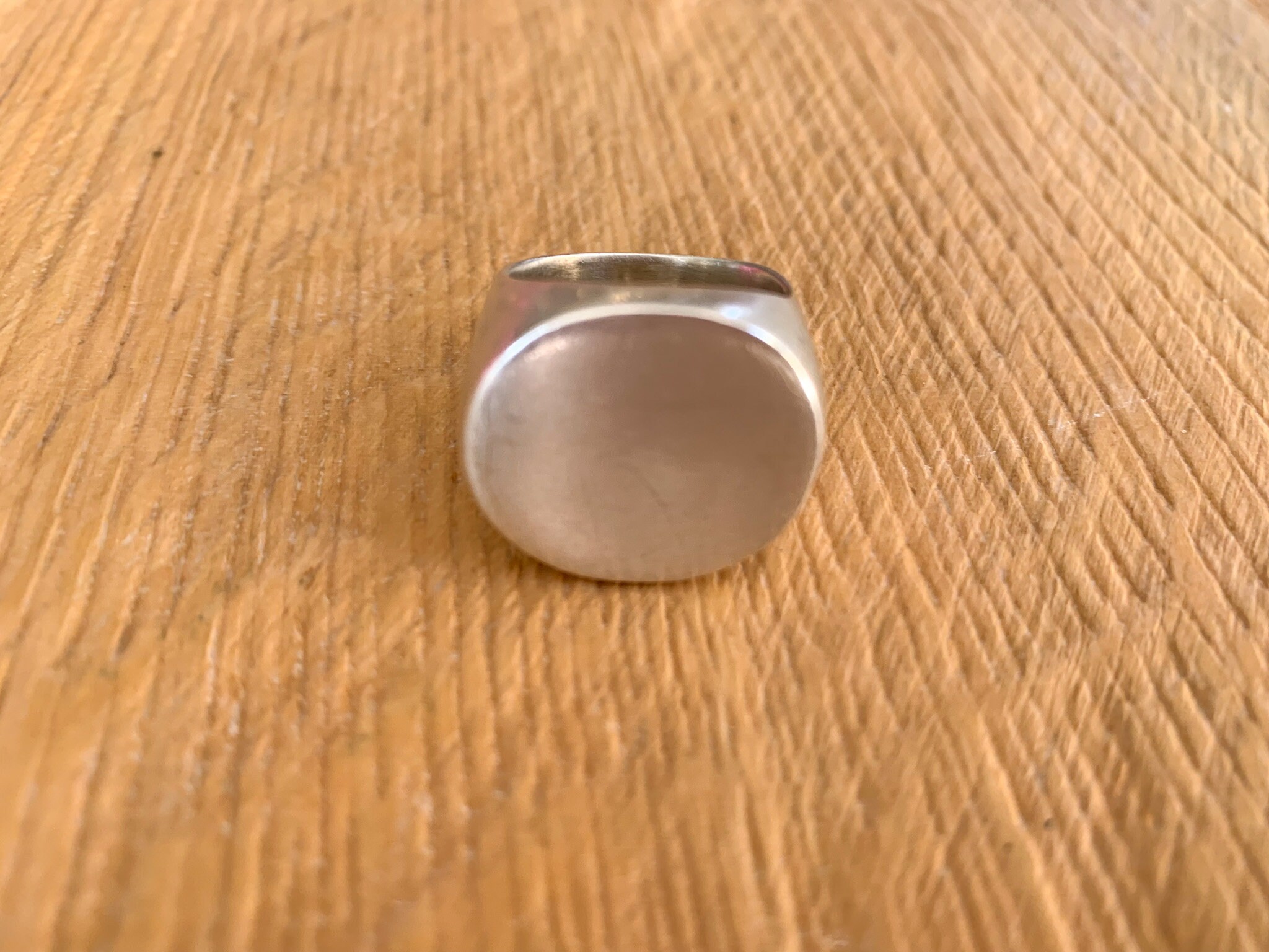 Round Large Domed Ring in Matt Silver. Big Statement Silver Ring. Ring ...