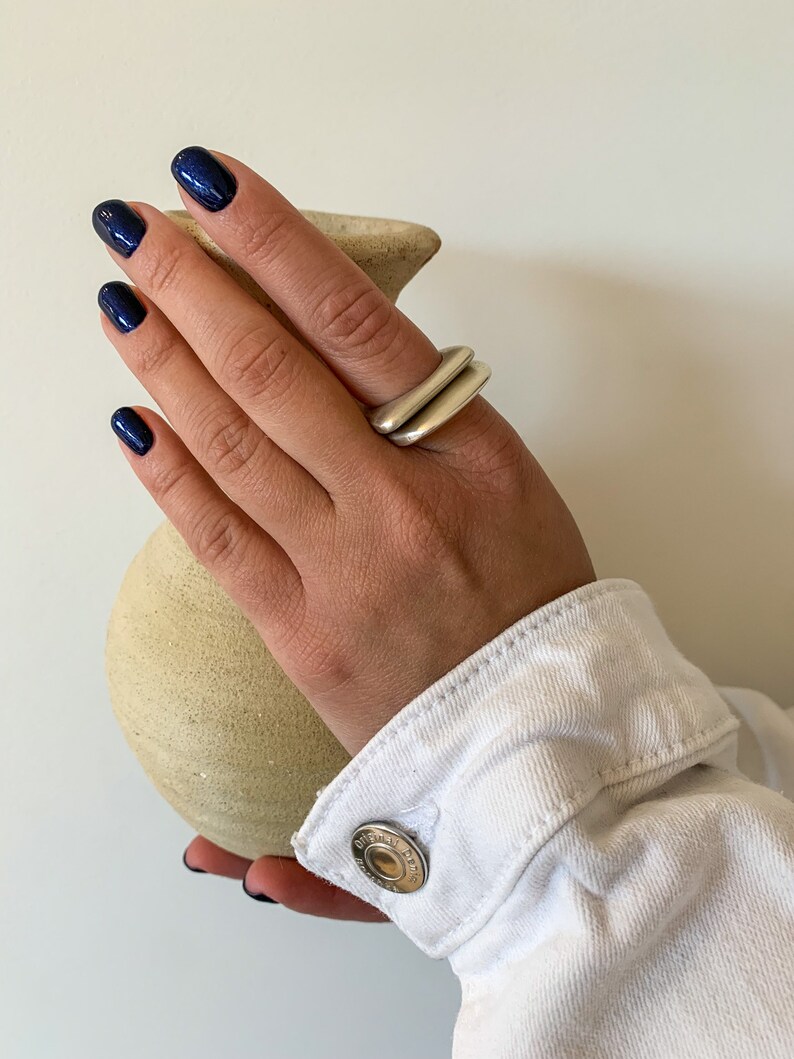 Set of 2 Unique Stacking Rings Promise Ring for Him Pointer - Etsy