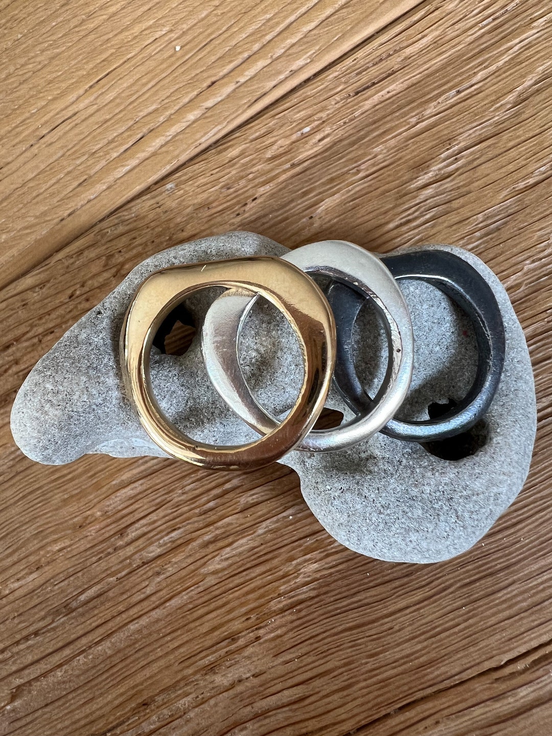 Minimalist Stacking Bar Rings, Gold, Silver, Black,stackable Rings - Etsy