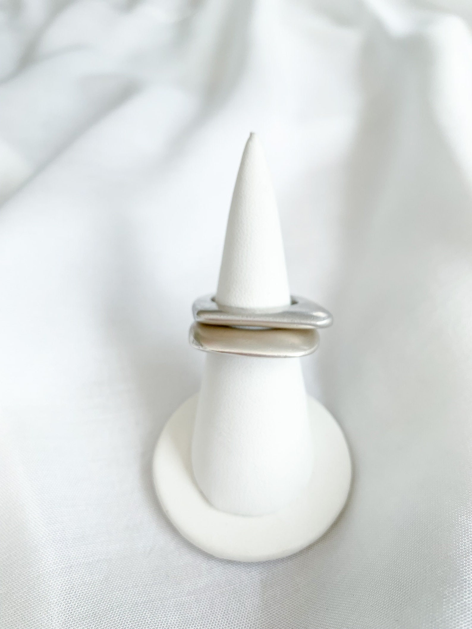 Set of 2 Unique Stacking Rings Promise Ring for Him Pointer - Etsy