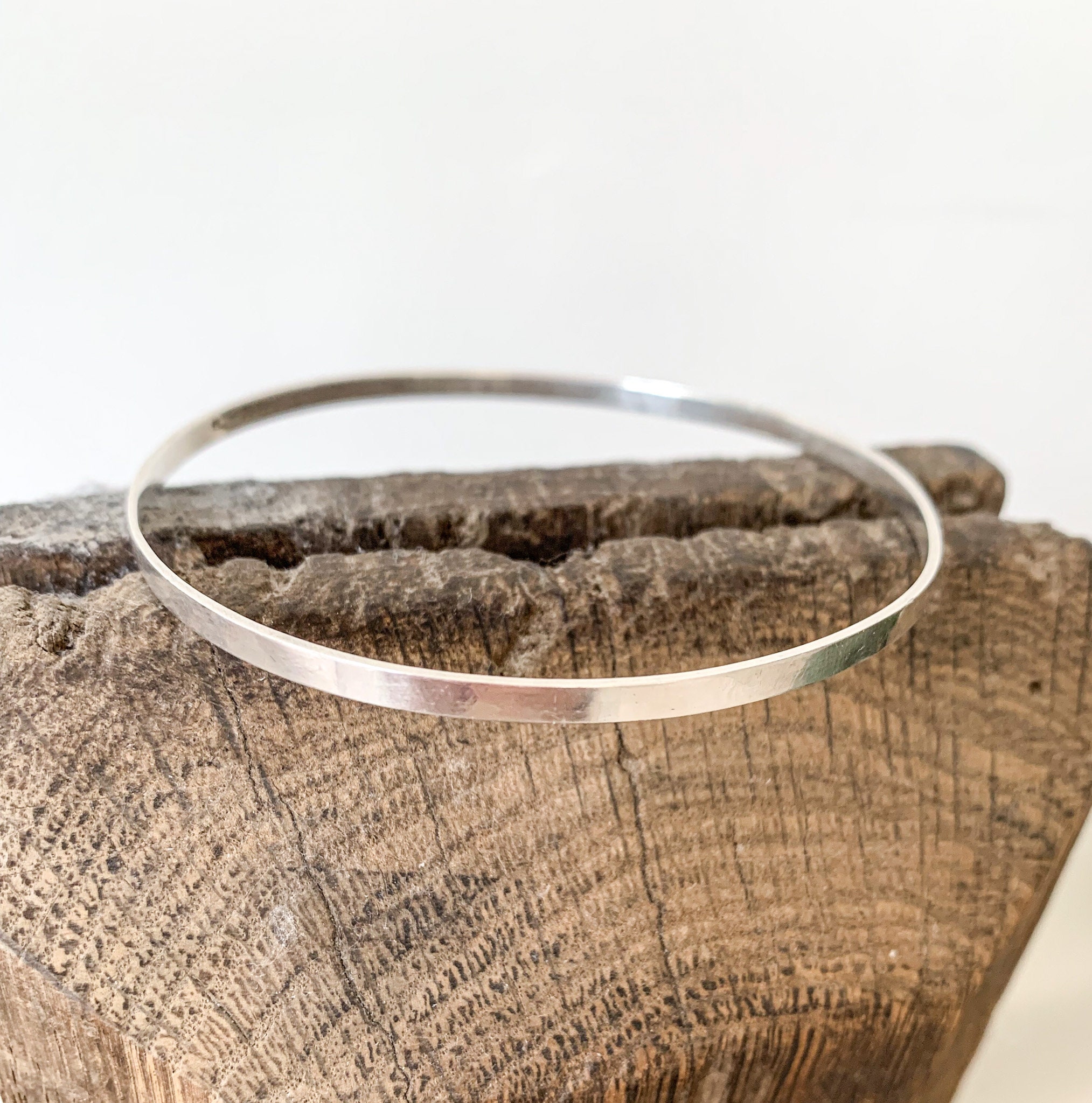 Perfect Silver Bangle, Sterling Silver. Minimalist Bracelet - Etsy