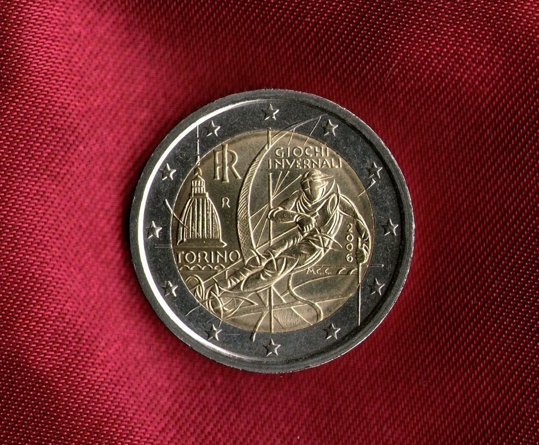 2 Euro Coin Italy 2006 Winter Olympics Turin SPL Little Circulated ...