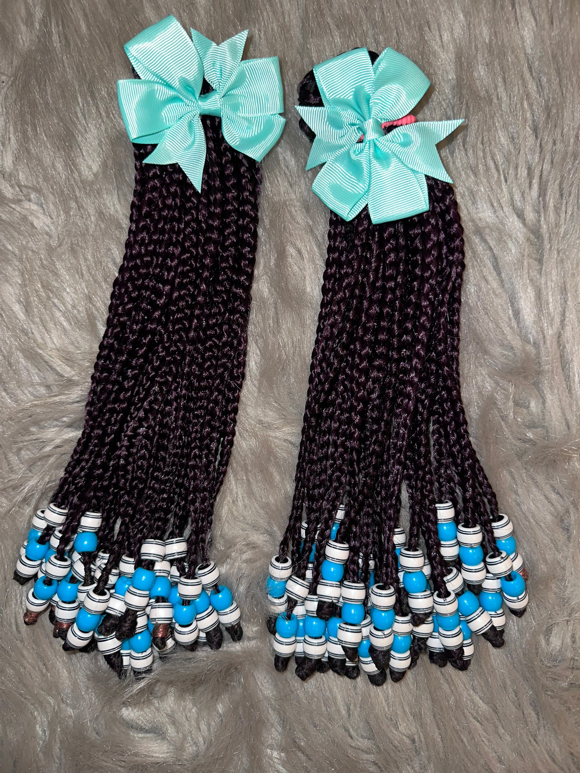 Kids Ponytail Extension With Beads Braids Hair Extensions for Kiddies ...