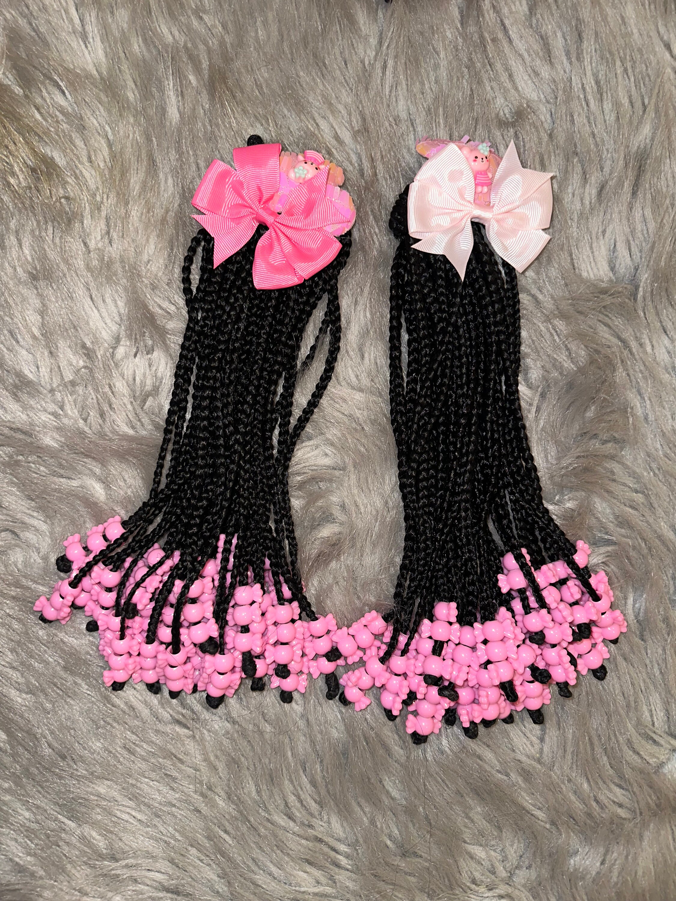 Kids Ponytail Extension With Beads Braids Hair Extensions for Kiddies ...