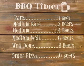 Bbq Timer Sign - Etsy