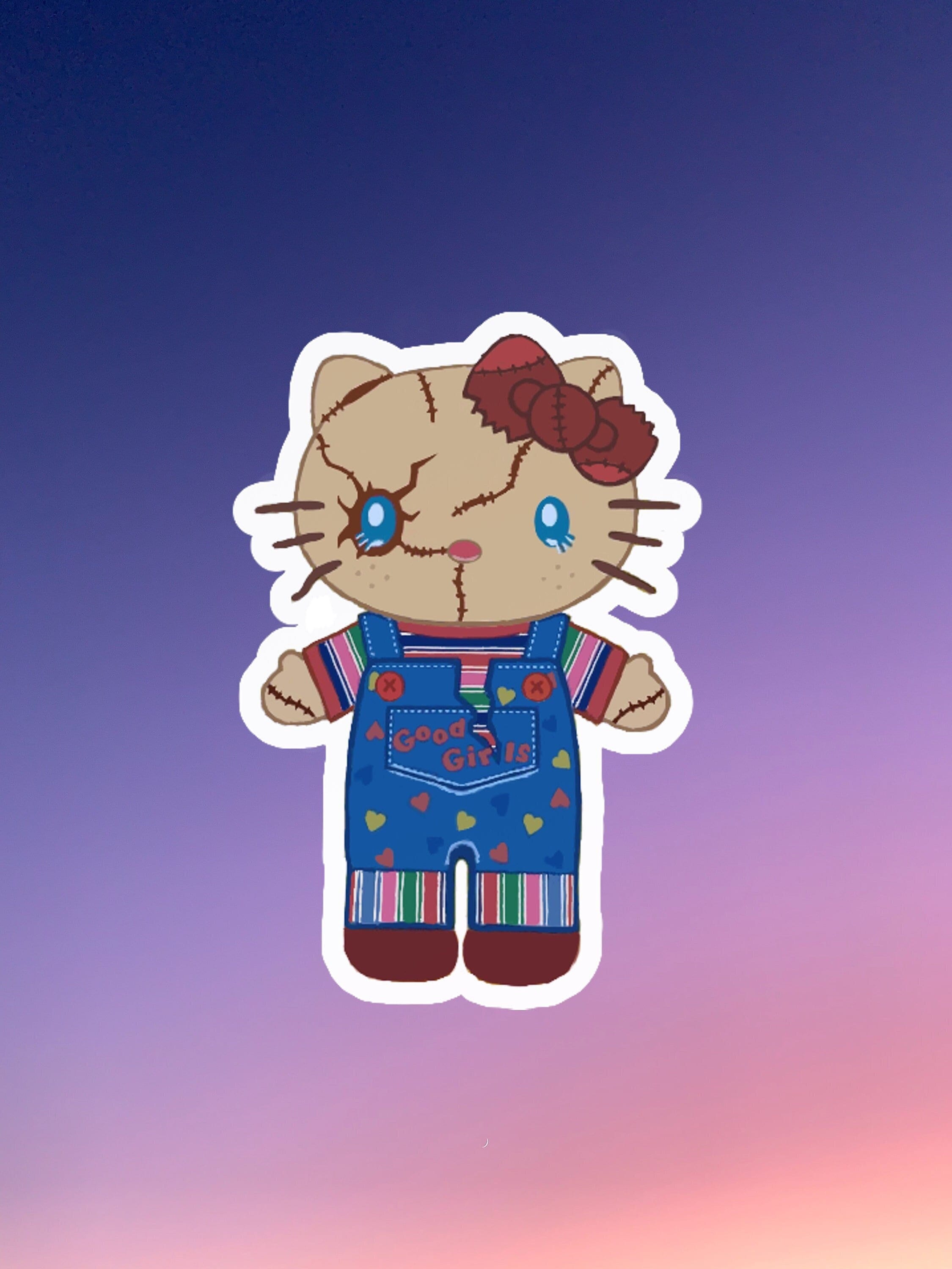 Chucky Hello Kitty Sticker Vinyl Sticker Waterproof Laptop - Etsy