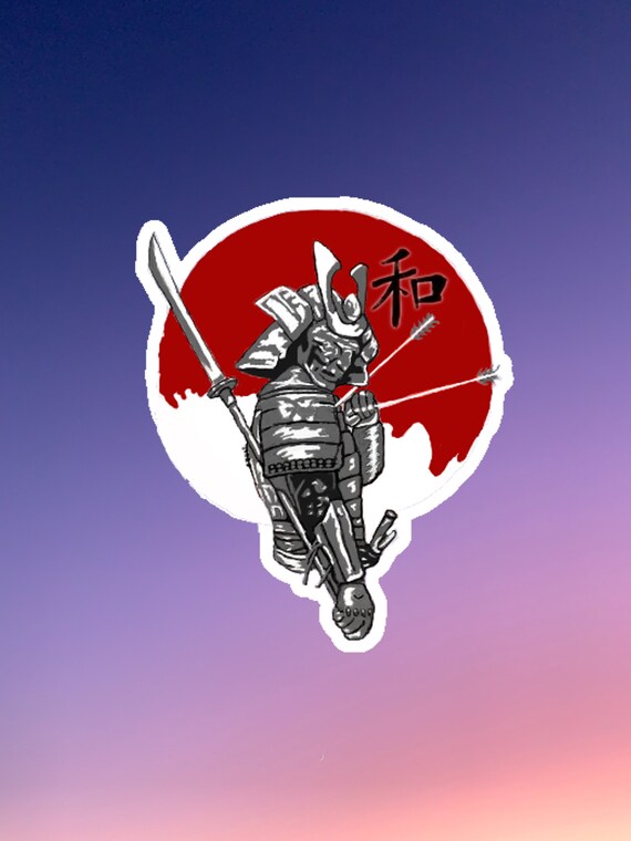 Samurai Warrior Sticker Waterproof Vinyl Sticker Laptop | Etsy
