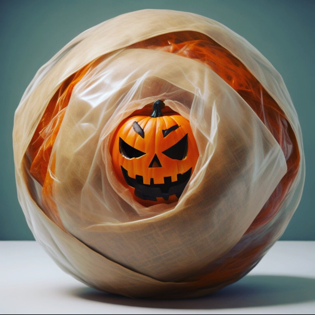 XXL Halloween Party Game Saran Wrap Ball Game With 20 Dollar Cash ...