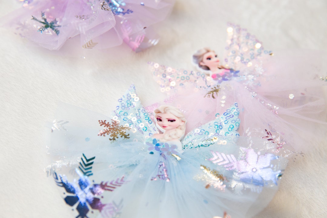 FROZEN Snowflake Hair Clip, Elsa Hair Clip, Blue Pink Purple Frozen ...