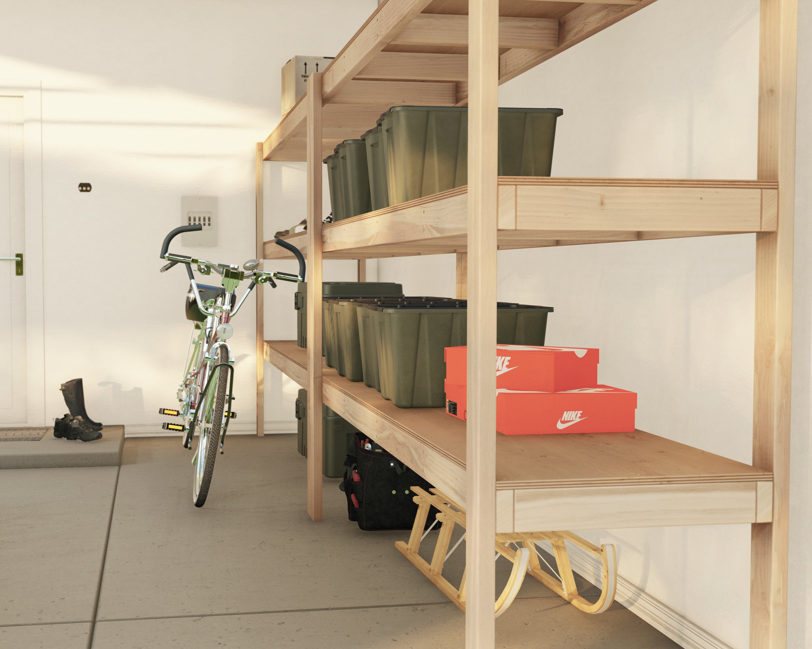 Diy Garage Shelves 2x4