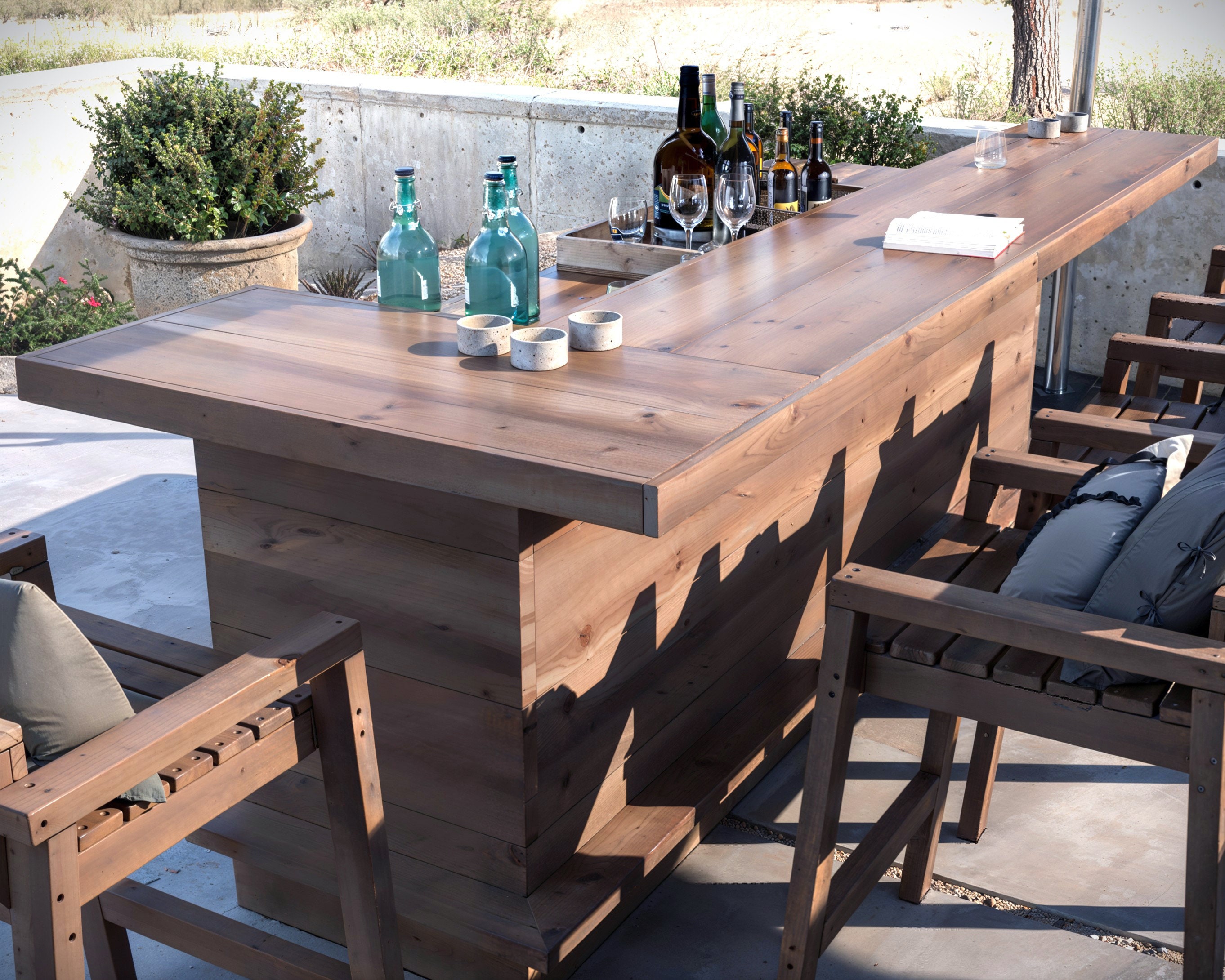 Outdoor Bar Plan, L Shaped Home Bar, PDF Download - Etsy