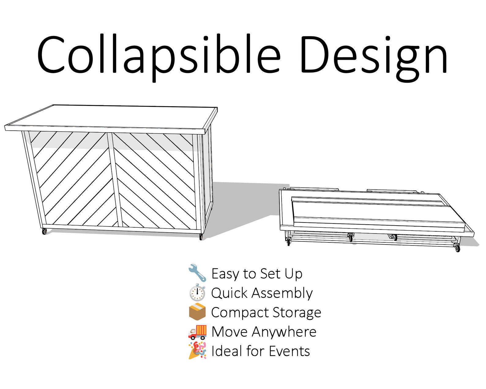Folding Coffee Bar Plan, Mobile Event Bar, PDF Download - Etsy