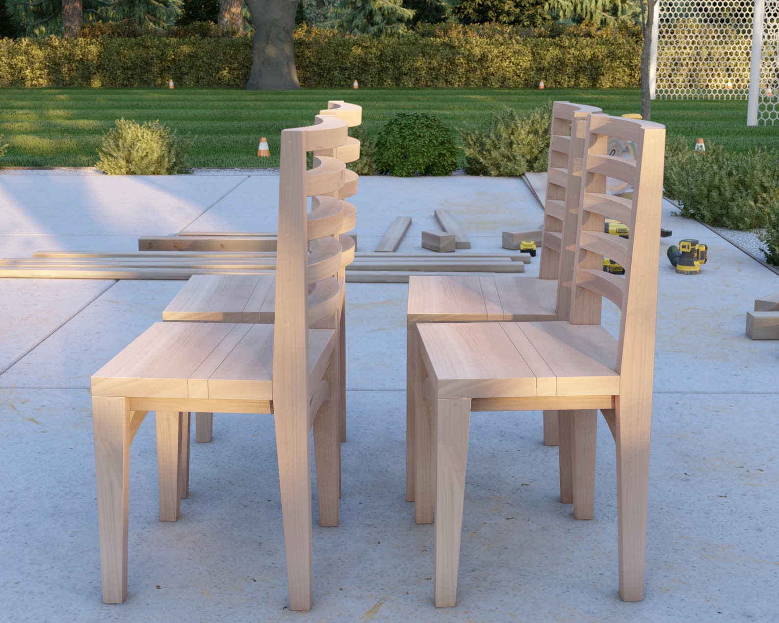 Dining Chair Plan, Curved Back, PDF Download - Etsy