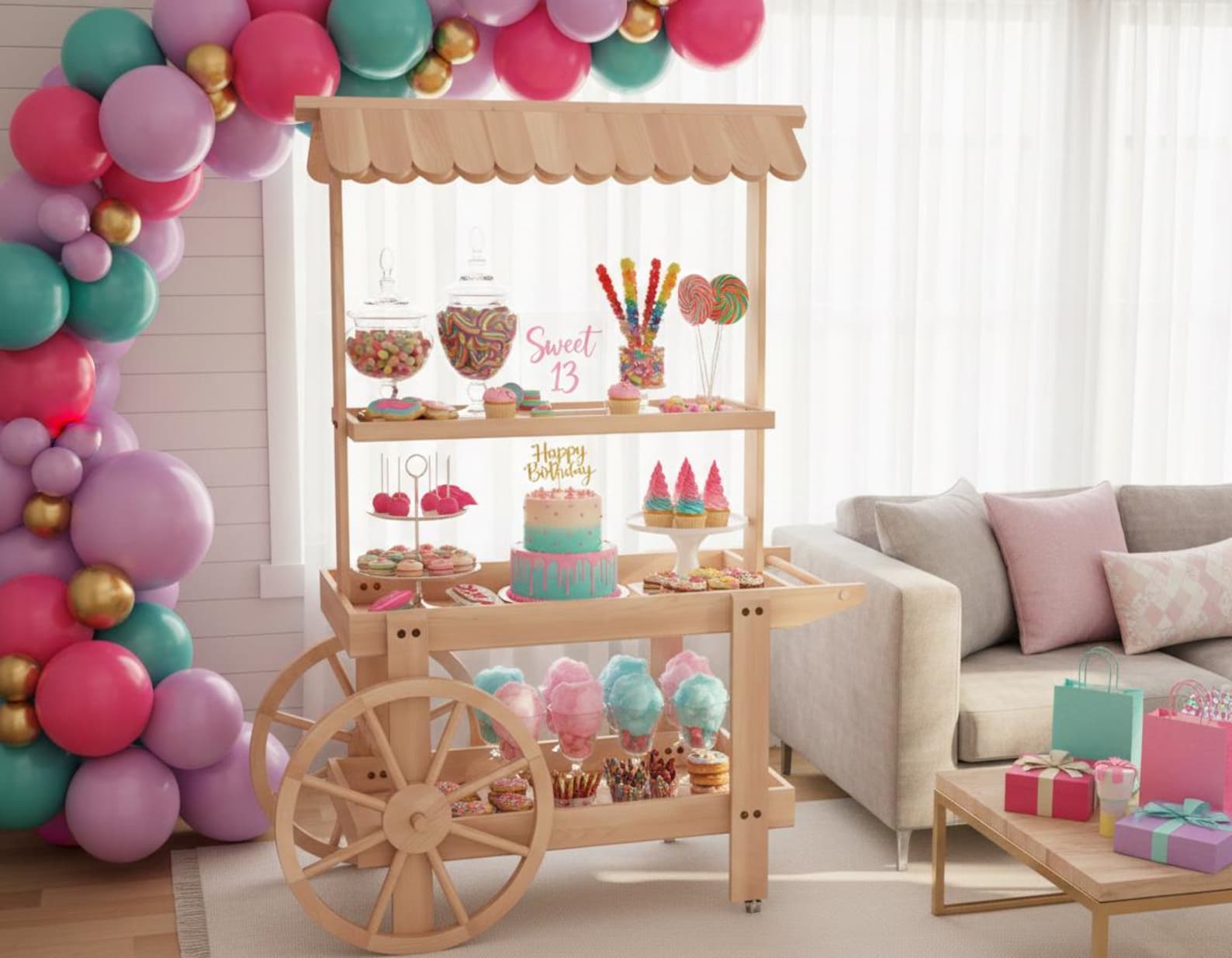 DIY Collapsible Dessert Cart Plans, Wooden Display Cart, Digital PDF ...