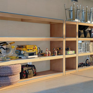 PDF Download, DIY Garage Shelf Plan, Easy Storage Shelf Instructions ...