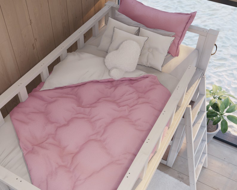 Twin Loft Bed Plan With Desk and Storage, PDF Download - Etsy