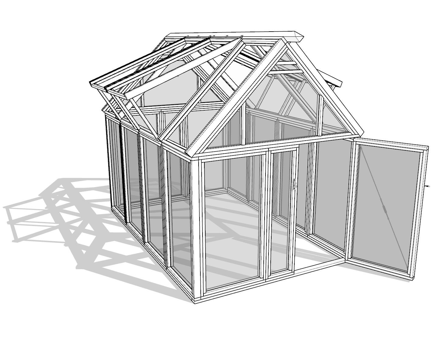 Greenhouse Plan 13x9, Polycarbonate, PDF Download - Etsy
