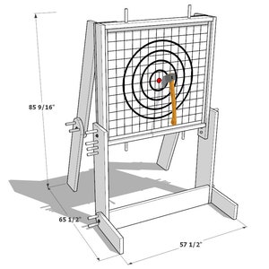 Axe Throwing Target Plan, Foldable Mobile XL, PDF Download - Etsy