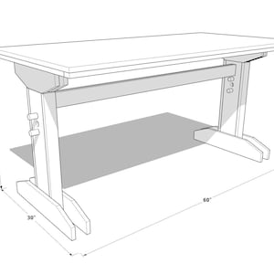 Sit-to-stand Desk DIY Guide, PDF Download, DIY Adjustable Desk Plan, With Only One Sheet of ...