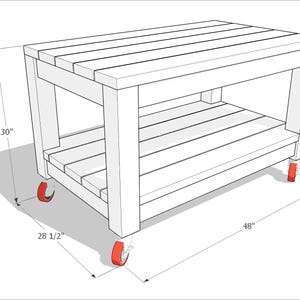 Rolling Grill Table Plan, BBQ Prep Station, PDF Download - Etsy