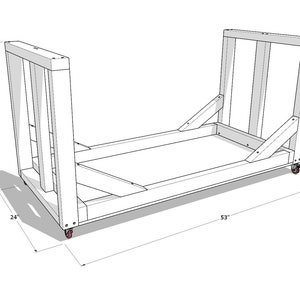 PDF Download, DIY Log Cart Plan, Fire Wood Cart DIY Plan, Step-by-step ...