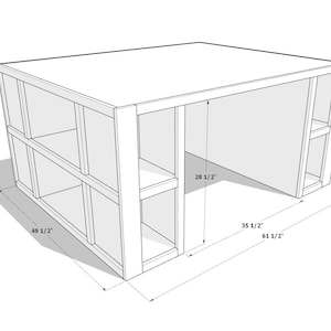 Craft Table Plan With Storage Cubbies, PDF Download - Etsy