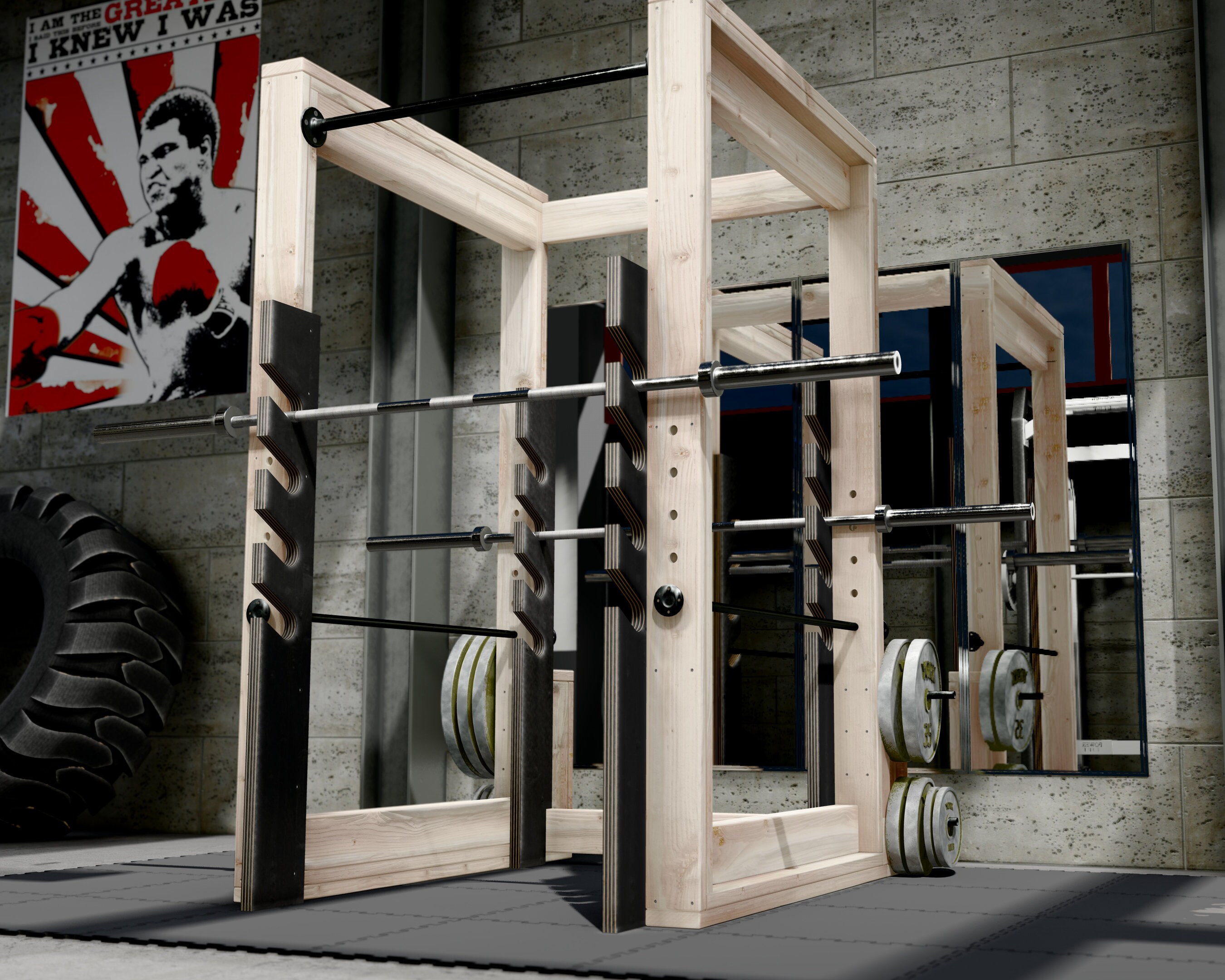 Power Rack Plan With Pull-up Bar and Weight Storage, PDF Download - Etsy