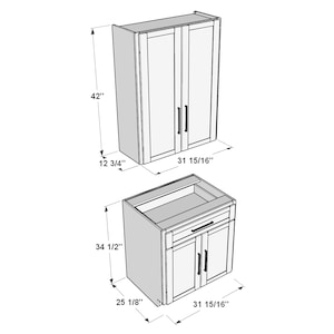 Digital Download: DIY Wall and Base Cabinet Plans for Kitchen & Garage ...