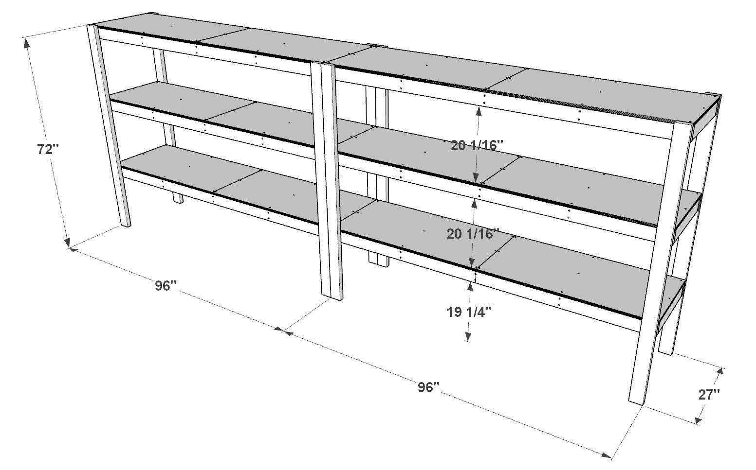 Diy Garage Shelves Plans Easy Neat And Functional Etsy