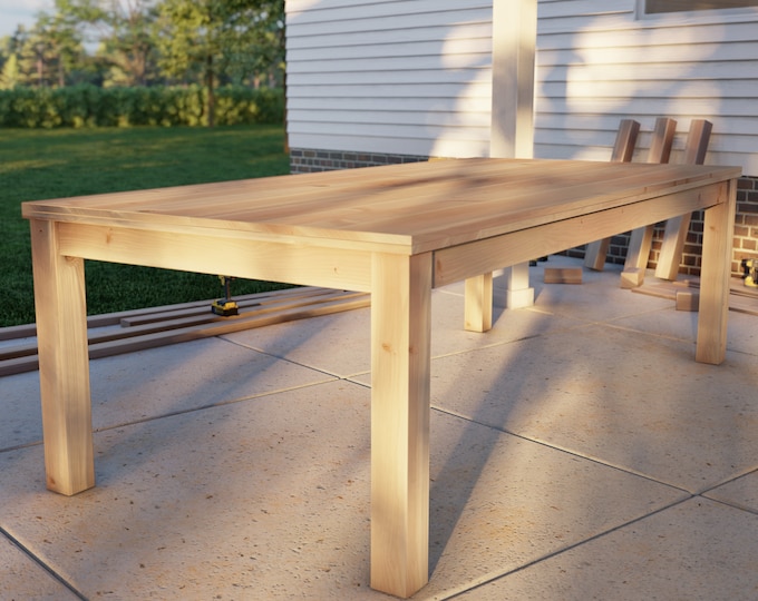 Farm House Table Build Plans Digital Download PDF - Etsy